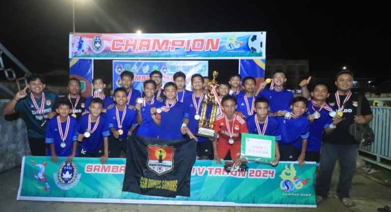SSB Damos Sambas Juara U14 Sambas Open 2024 Seri V - Seputar Kalbar